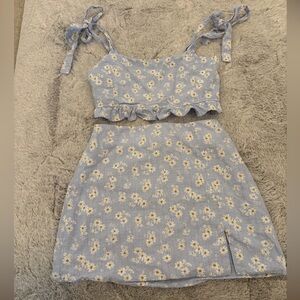 Altar'd State | Other | Altard State Crop Top Matching Skirt Blue With ...